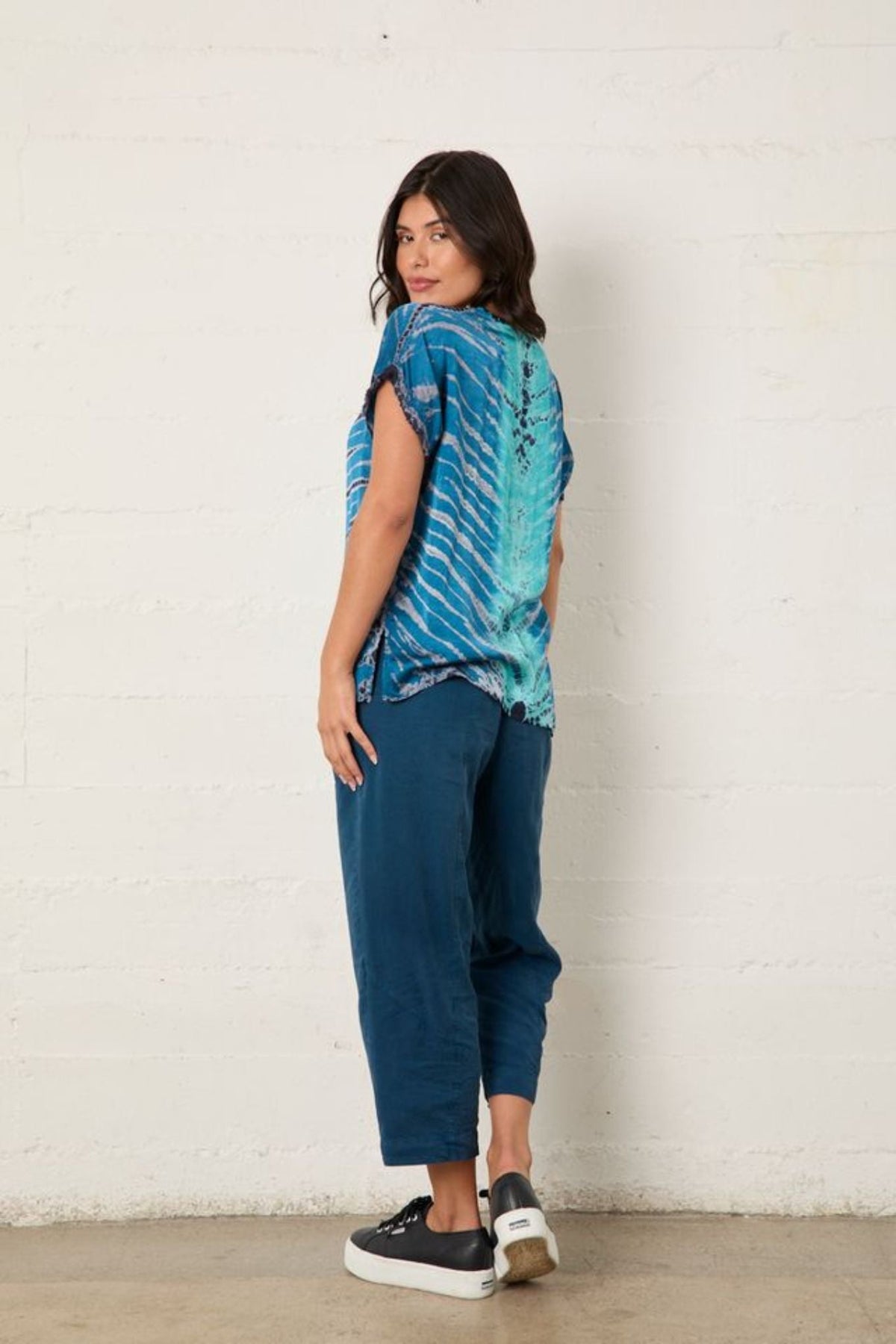 Eco Satin Austin Tee – River and Sky