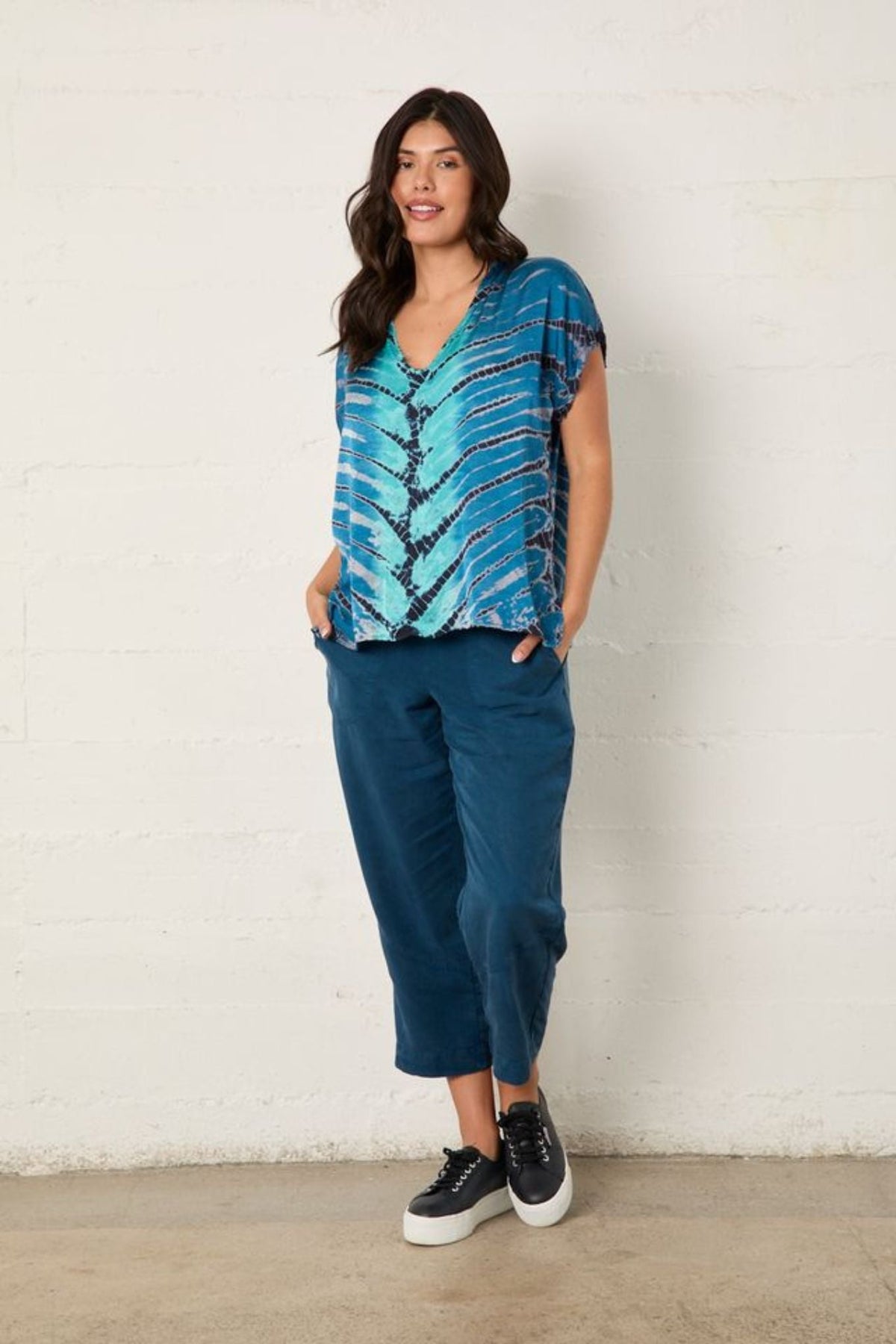 Eco Satin Austin Tee – River and Sky